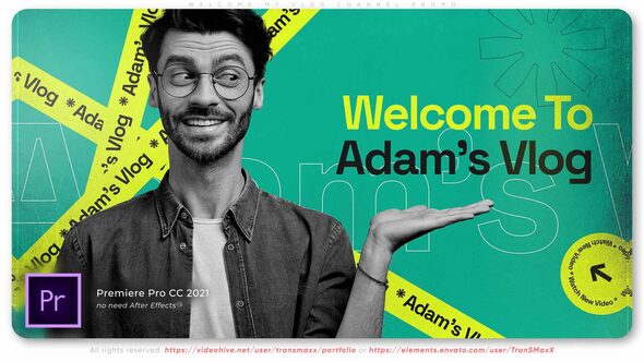 Welcome My Vlog | Channel Promo, Premiere Pro Templates | VideoHive