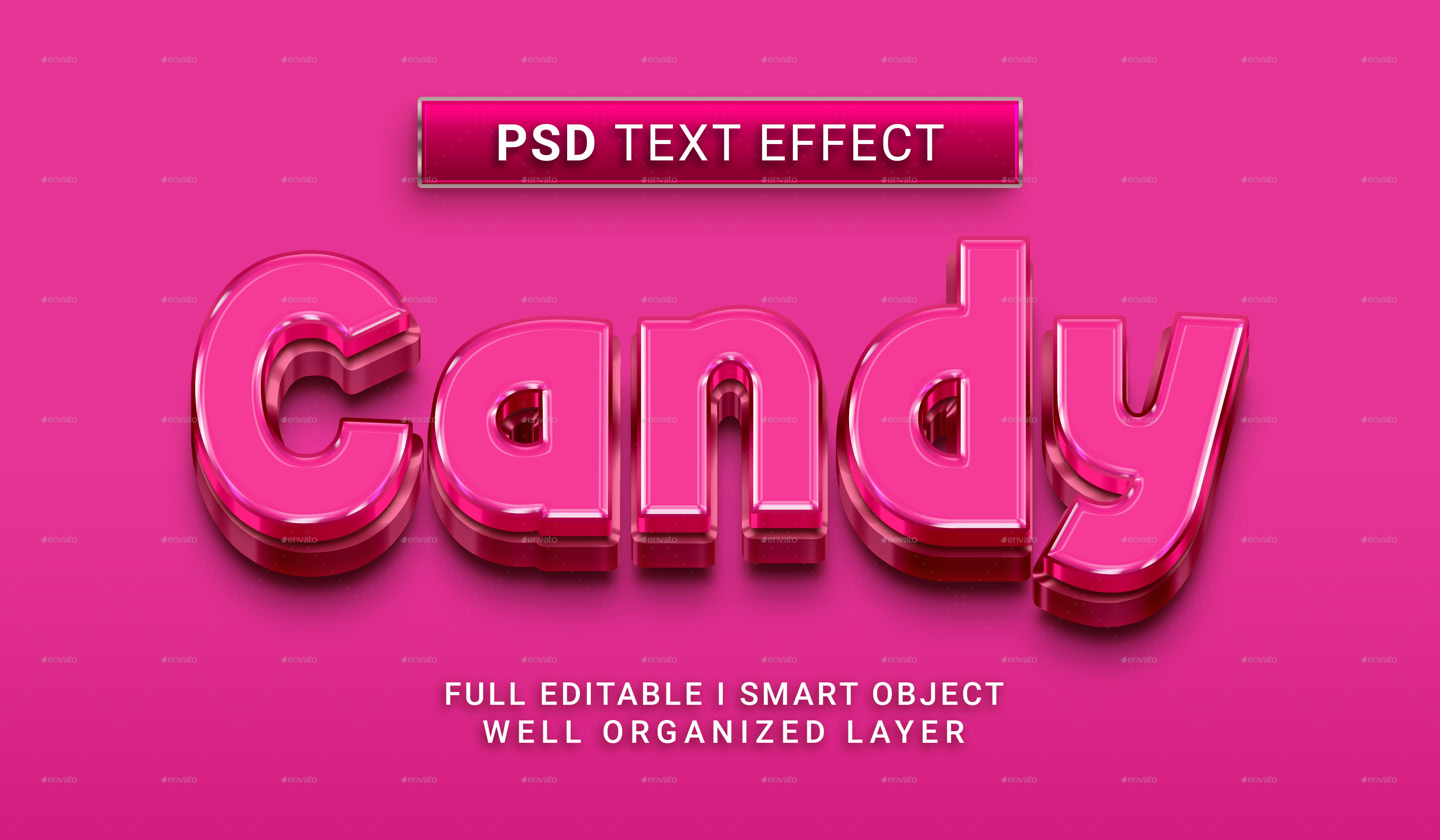 Candy 3D Text Effect Style for Photoshop, Graphics | GraphicRiver