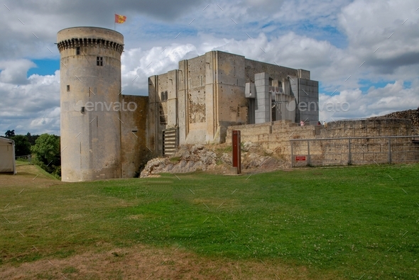 Medieval castle of William the conqueror in Falaise France - tower ...