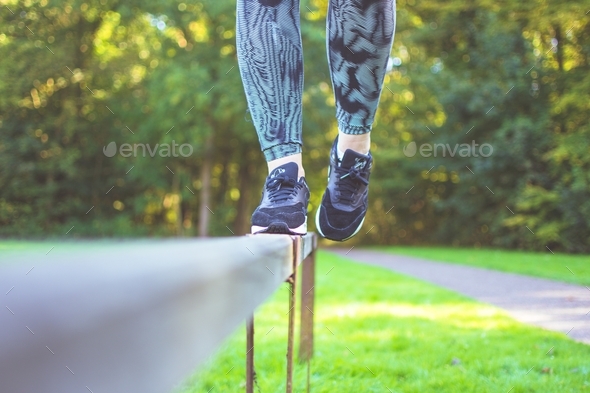 Outdoor active wear balance sneakers ledge walking activity healthy ...