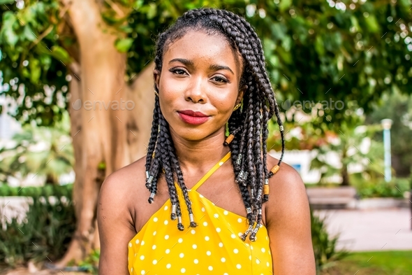 Beautiful model in yellow dress Stock Photo by anonymousstudioss ...