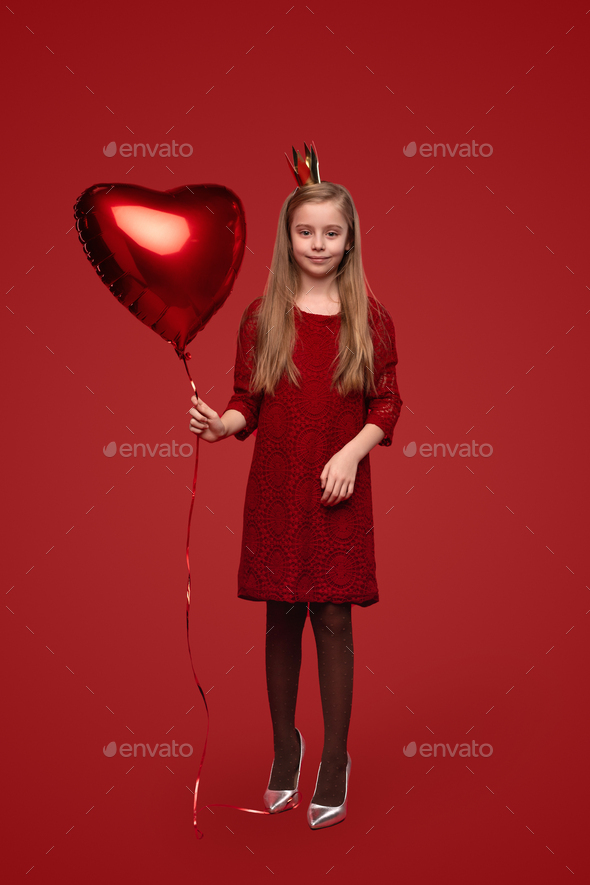 Little princess with heart balloon Stock Photo by kegfire | PhotoDune