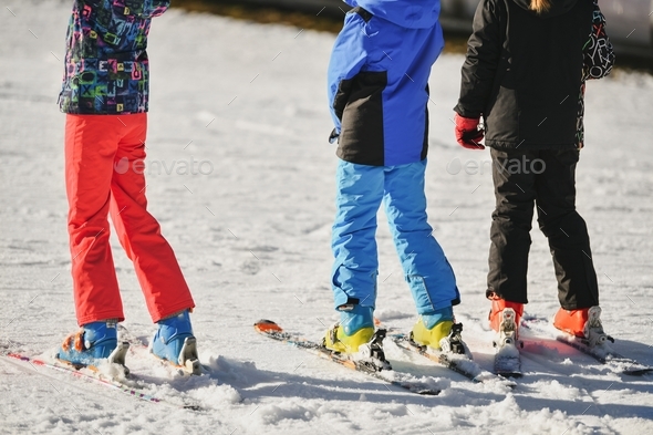 Skiers on the ski run Stock Photo by o1559kip | PhotoDune