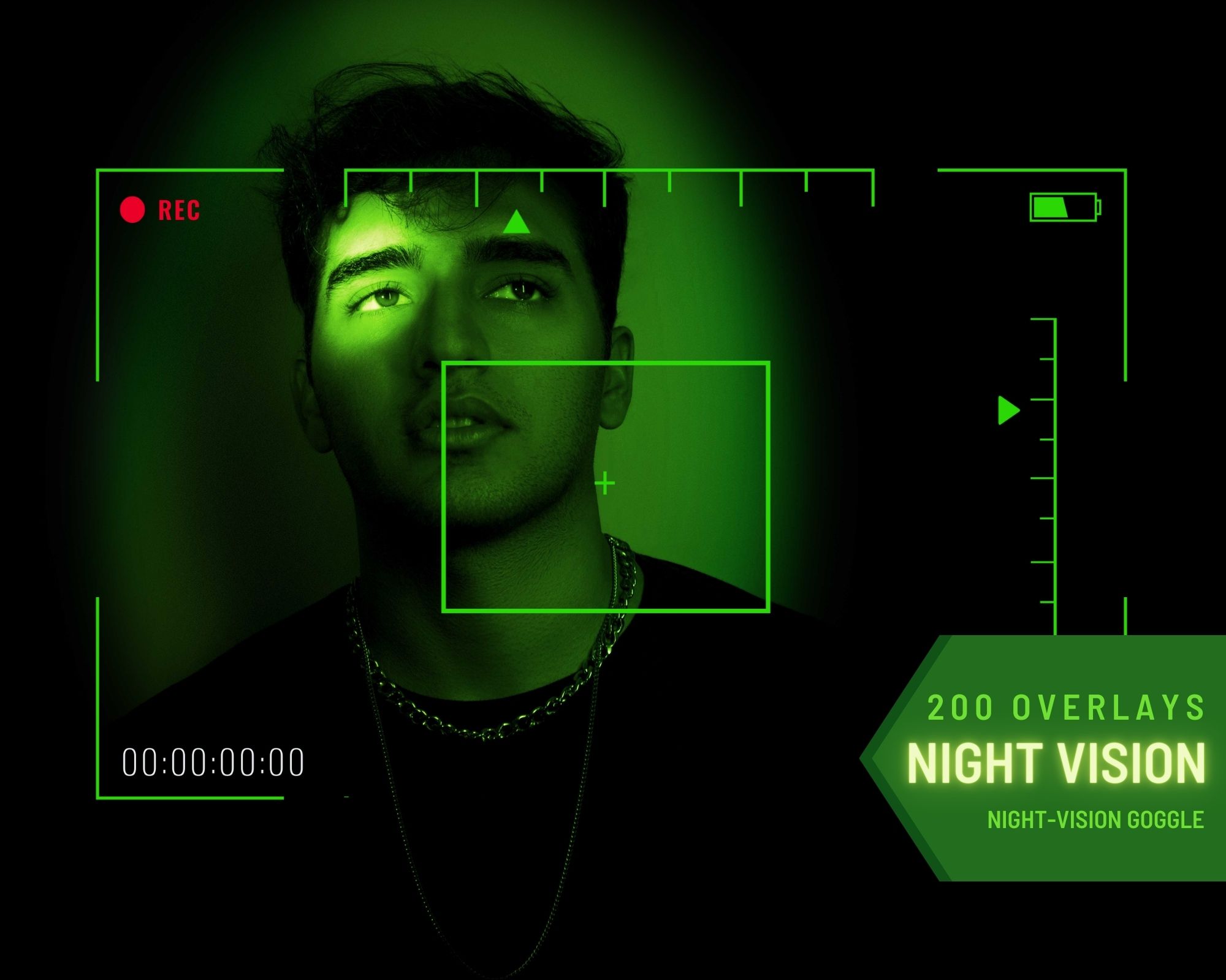 Night Vision Goggle - 200 Overlays, Add-ons | GraphicRiver
