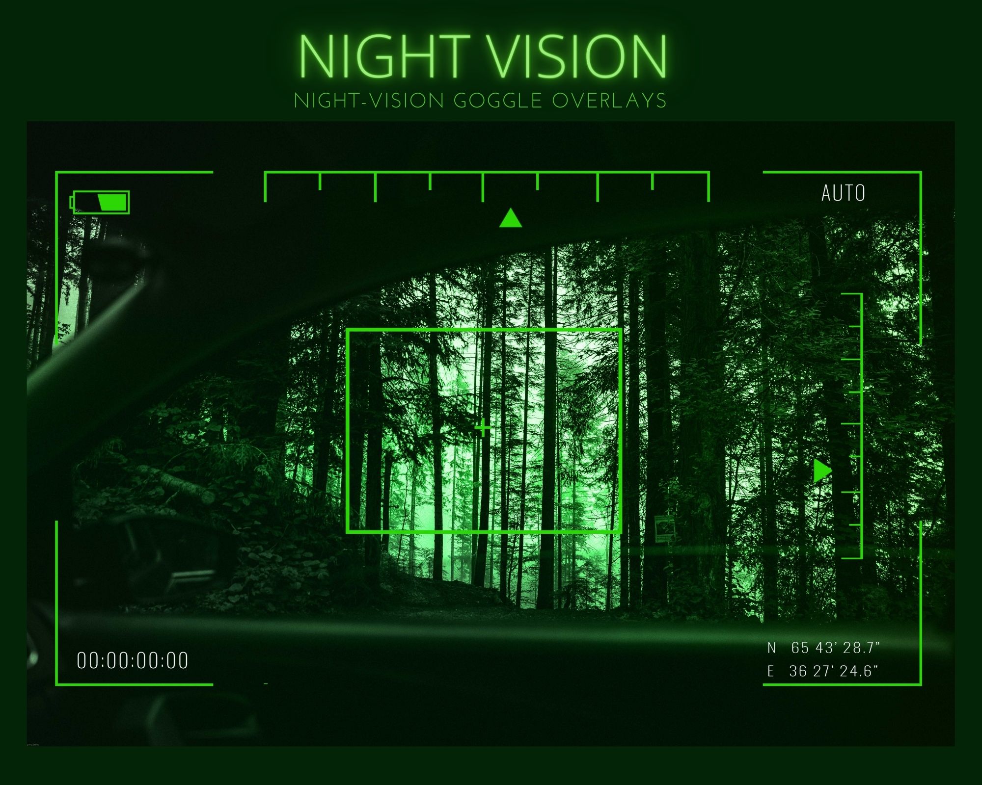 Night Vision Goggle - 200 Overlays, Add-ons | GraphicRiver