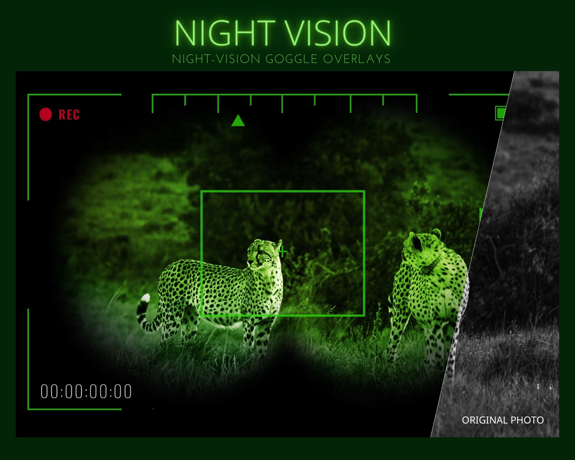 Night Vision Goggle - 200 Overlays, Add-ons | GraphicRiver