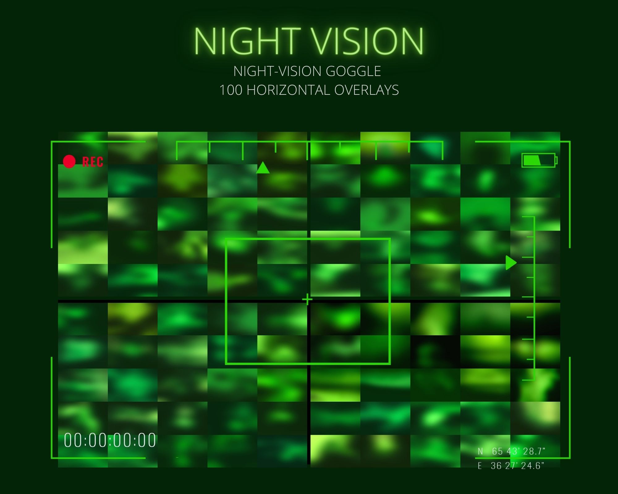 Night Vision Goggle - 200 Overlays, Add-ons | GraphicRiver