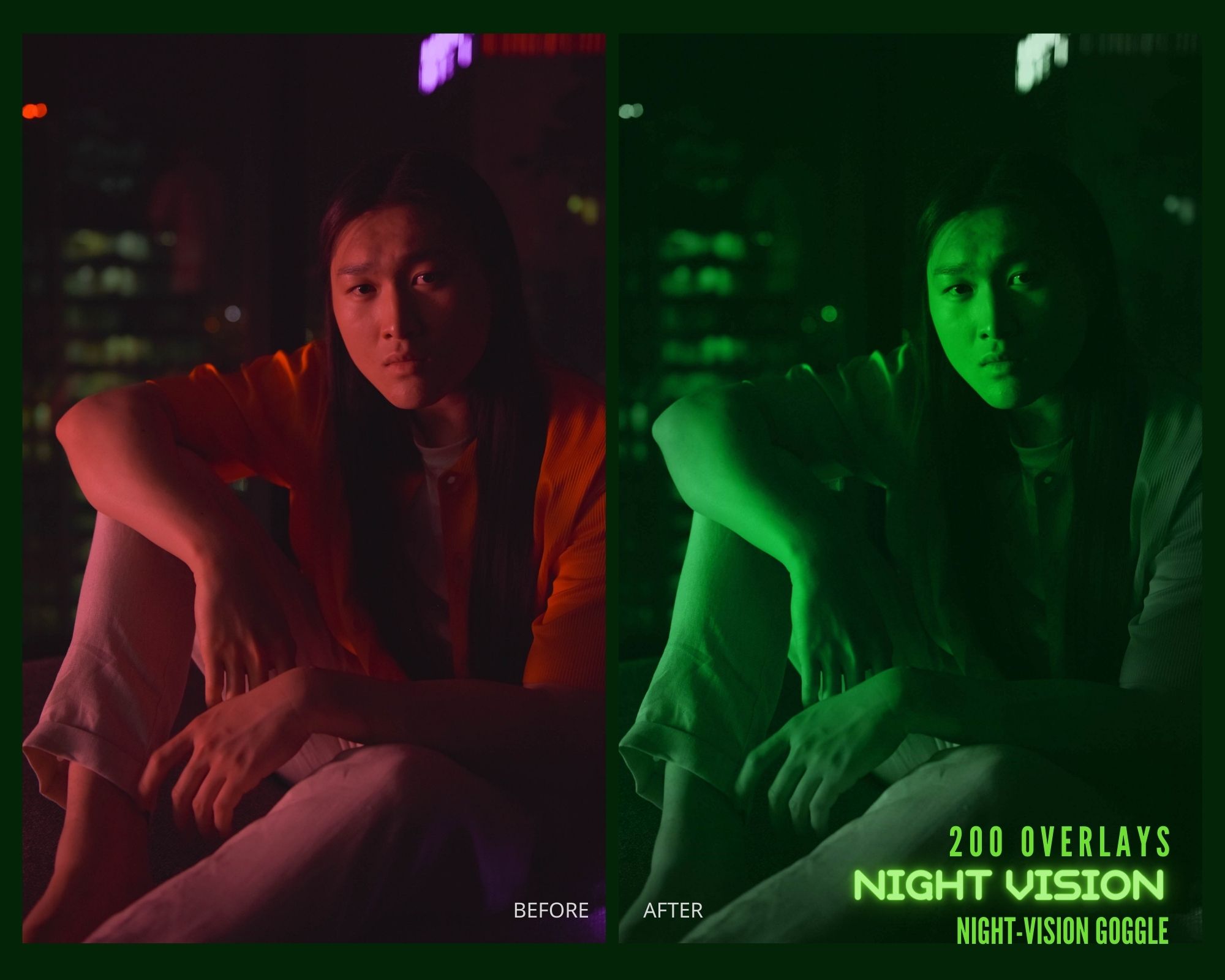 Night Vision Goggle - 200 Overlays, Add-ons | GraphicRiver