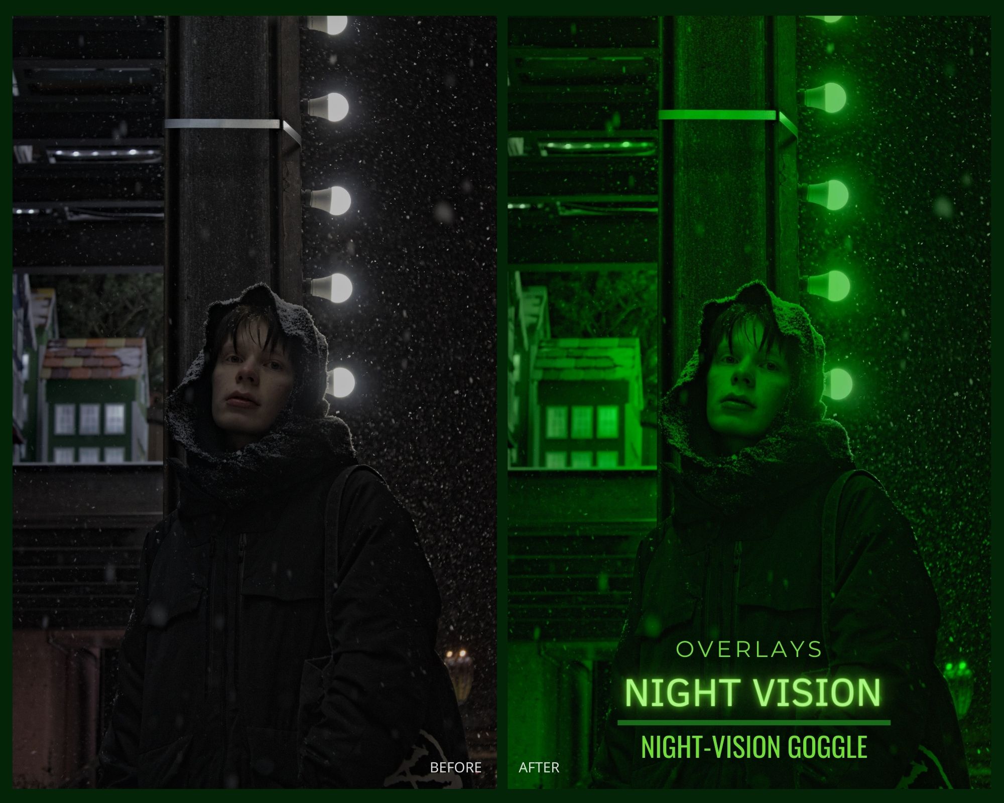 Night Vision Goggle - 200 Overlays, Add-ons | GraphicRiver