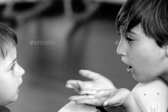 Dialogue between two kids Stock Photo by stetphotos | PhotoDune