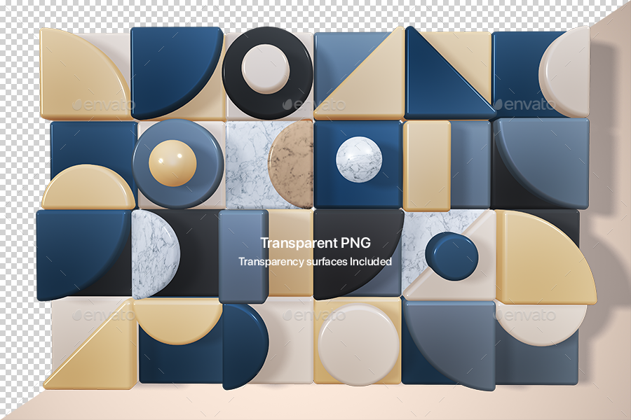 Volumetry - 3D Mosaic Pattern Background Set, Graphics | GraphicRiver