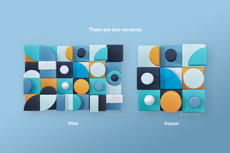 Volumetry - 3D Mosaic Pattern Background Set, Graphics | GraphicRiver