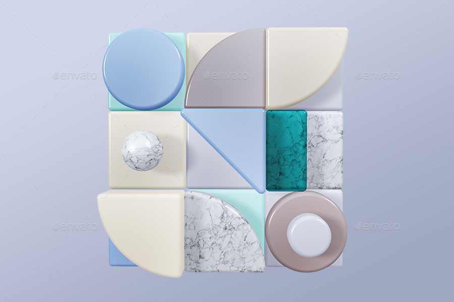 Volumetry - 3D Mosaic Pattern Background Set, Graphics | GraphicRiver