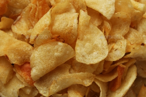 Potato chips full frame Stock Photo by MPPLLC45 | PhotoDune