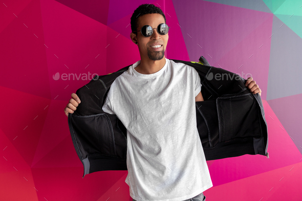 Stylish black male opening jacket Stock Photo by kegfire | PhotoDune