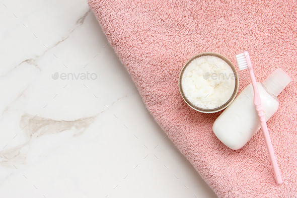 Pink minimal bath objects Stock Photo by MPPLLC45 | PhotoDune