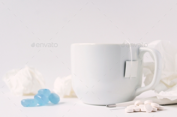 Sick theme illness objects Stock Photo by MPPLLC45 | PhotoDune