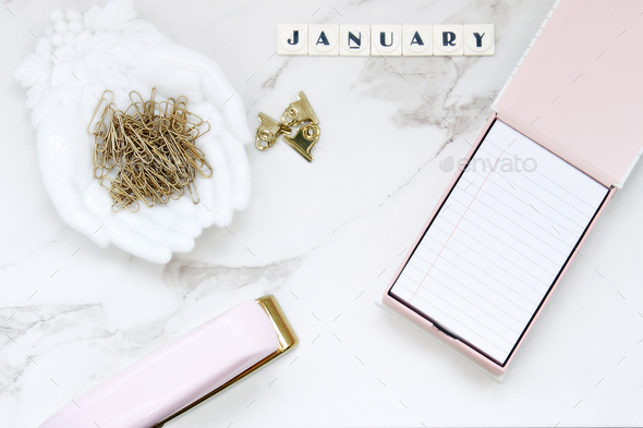 January themed pink desktop Stock Photo by MPPLLC45 | PhotoDune