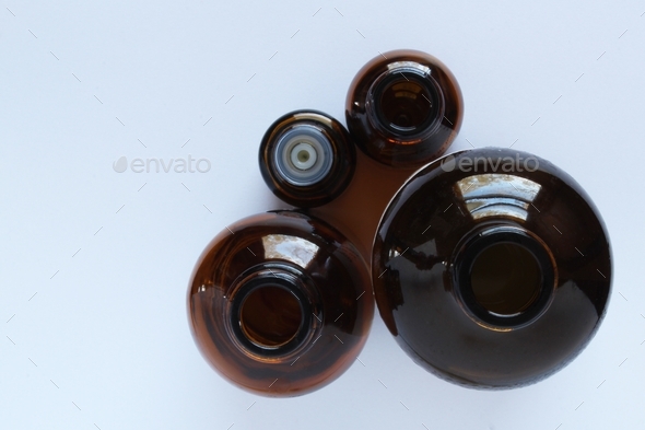 Above view of apothecary bottles Stock Photo by MPPLLC45 | PhotoDune