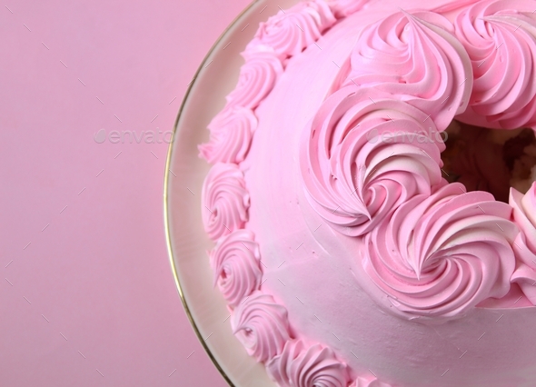 Pink iced cake Stock Photo by MPPLLC45 | PhotoDune