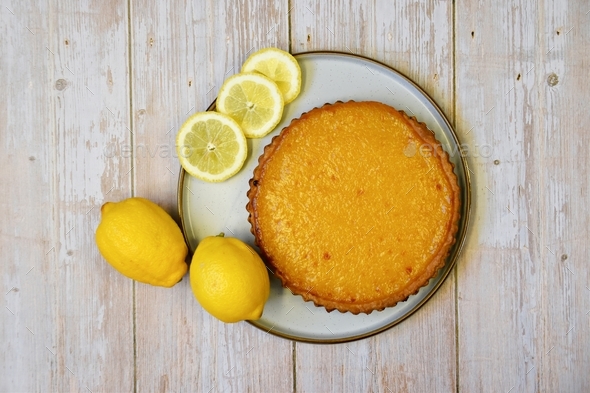 freshly baked lemon tart Stock Photo by andreajoseph2011 | PhotoDune