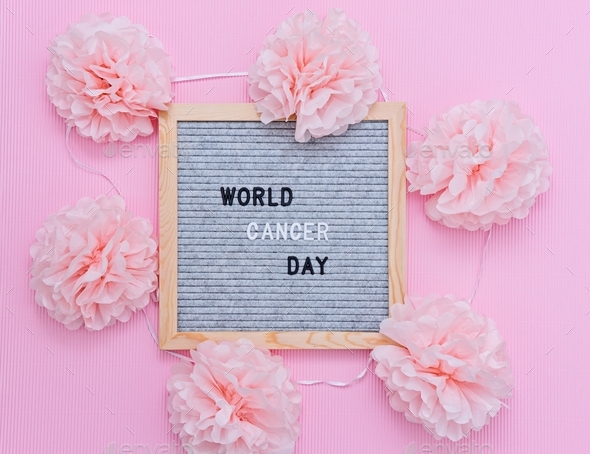 Breast Cancer Awareness Month October. Mood felt letter board wit text ...