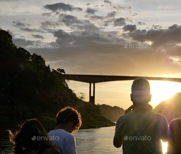 People in sunset Stock Photo by Danibaal | PhotoDune