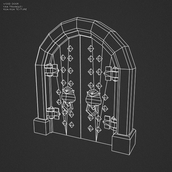 Low Poly Wood Door by BITGEM | 3DOcean