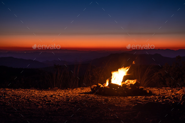 Campfire with a view Stock Photo by ChrisFloresFoto | PhotoDune