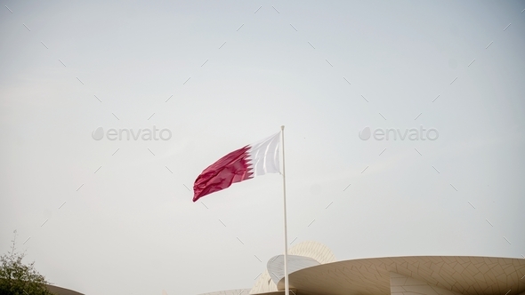 Qatari flag. Flag of Qatar. National Flag. Doha. Independence Day ...