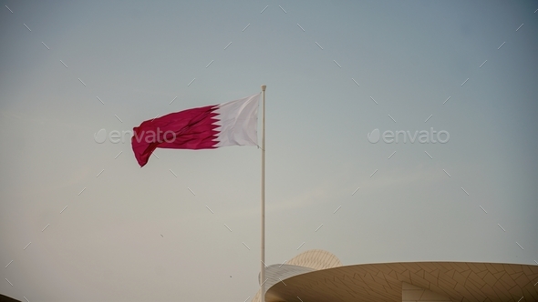 Qatari flag. Flag of Qatar. National Flag. Doha. Independence Day ...