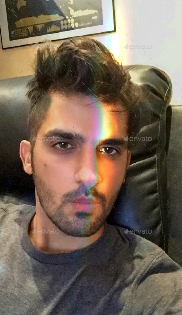 Self portrait. Young adult selfie. Middle Eastern man. Pakistani man. Handsome man.Handsome Arab ...