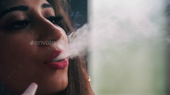 Young girl. Smoking. Smoke. Sheesha. Lips. Face. South Asian. Pakistani ...