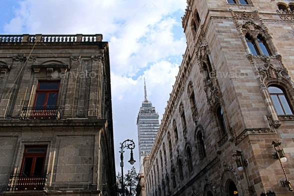 Building exterior. Business. Downtown. Tower. Financial district, urban ...