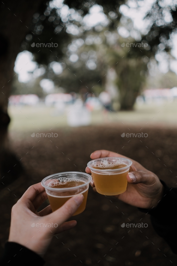 Cheers beer drink shot park outdoor nature backyard outside sampler ...