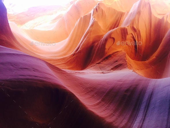 Beautiful textures of Antelope Canyon, Arizona, the USA Stock Photo by ...
