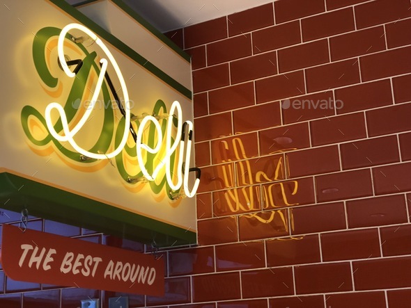 Neon deli sign Stock Photo by bwise346 | PhotoDune