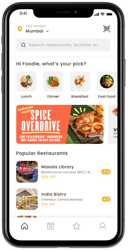 DinnerTable - On Demand Restaurant Table booking app Flutter UI Kit by ...