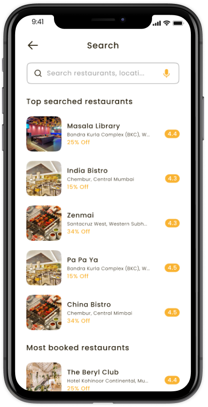 DinnerTable - On Demand Restaurant Table booking app Flutter UI Kit by ...