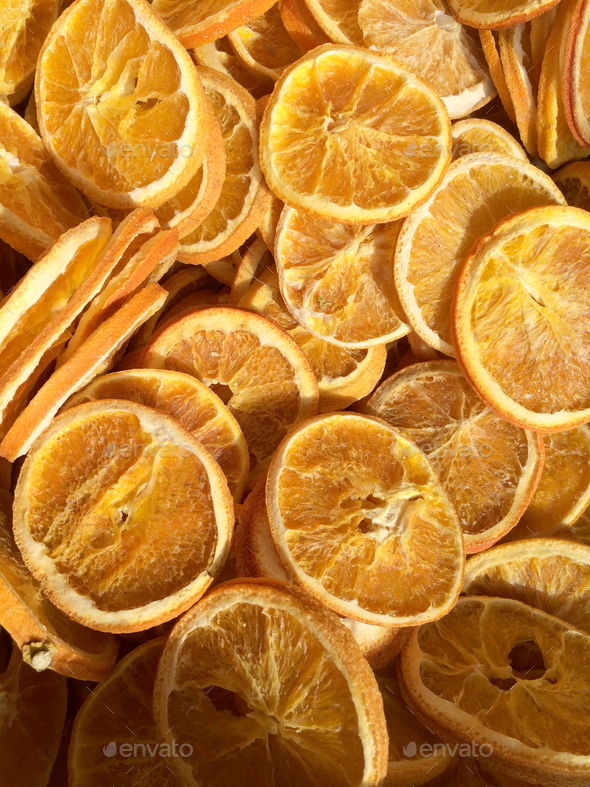 Dried textured oranges overhead for background wallpaper or screensaver ...