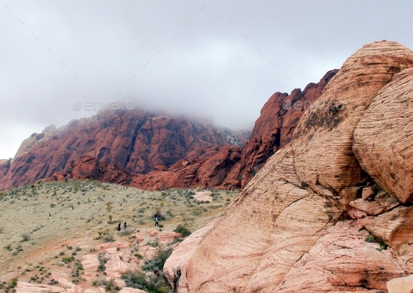 Desert Red Rock Canyon mountains in Nevada with beautiful natural ...