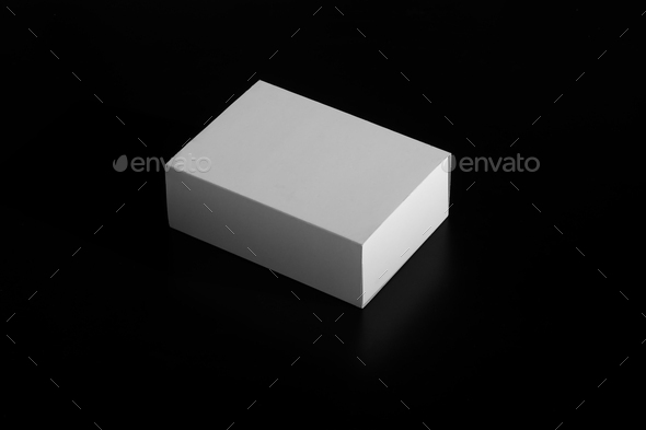 whitebox. carton moving box. white Cardboard box isolated on black ...