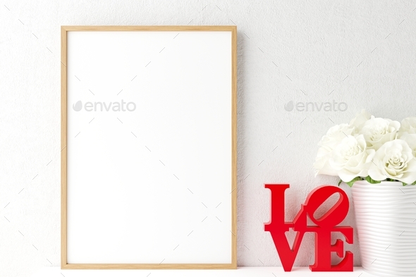 Picture frame and pink roses Stock Photo by ijeab | PhotoDune