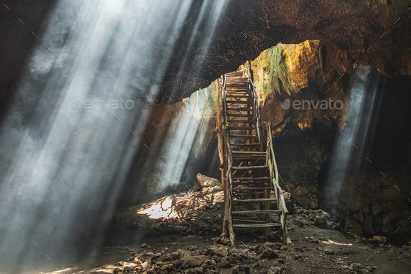 Mystical Neverland Bat Cave Lombok (Goa Buwun Prabu) Indonesia. Three ...