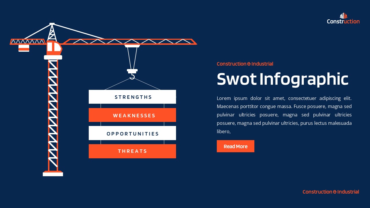Construction & Industrial Powerpoint Template, Presentation Templates
