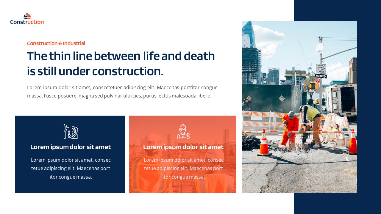 Construction & Industrial Powerpoint Template, Presentation Templates