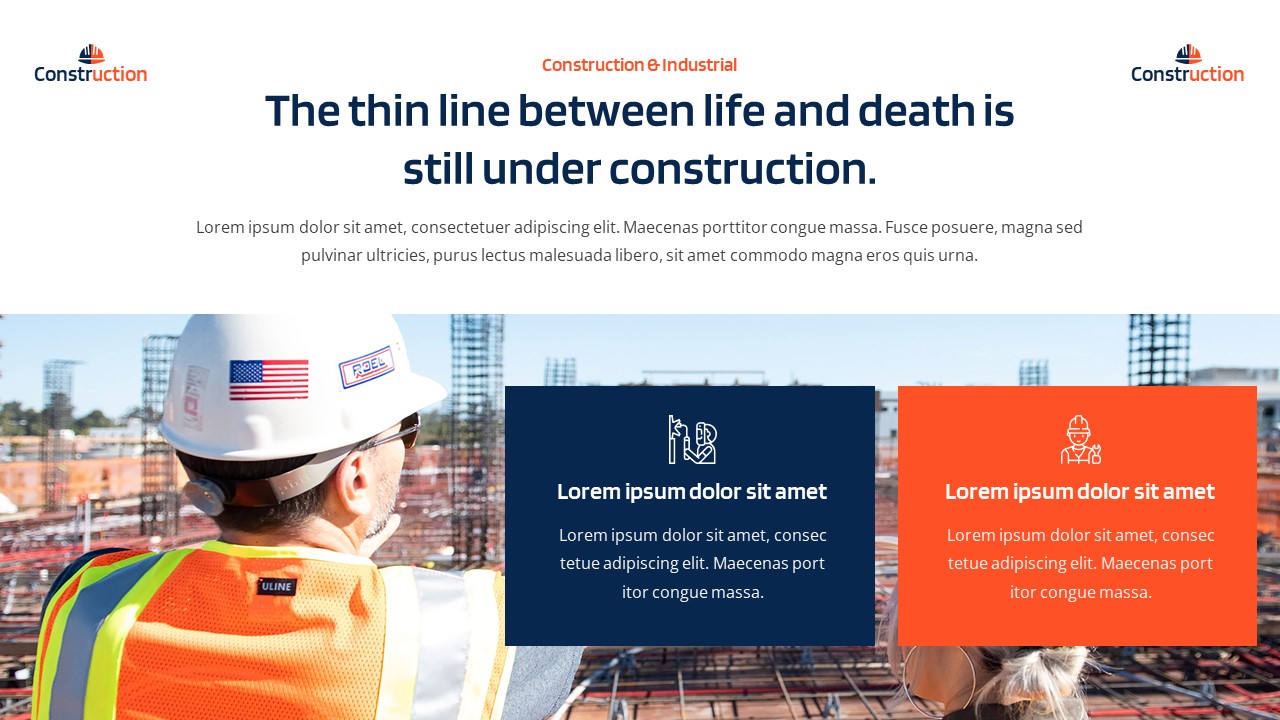 Construction & Industrial Powerpoint Template, Presentation Templates