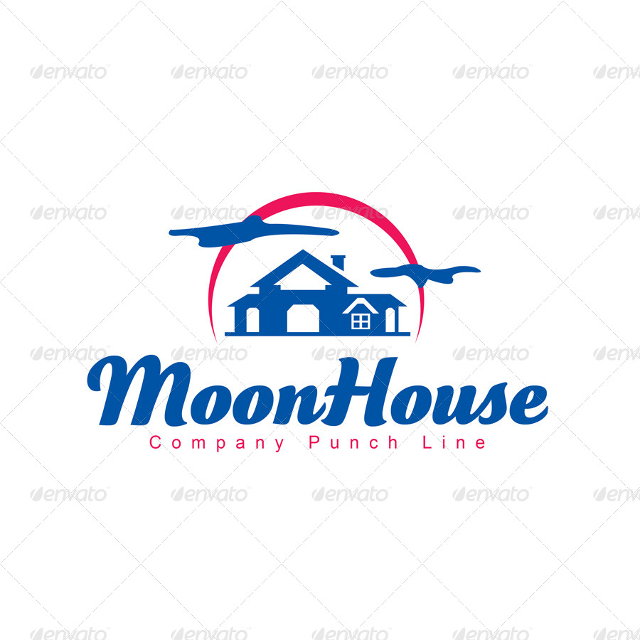 Moon House, Logo Templates | GraphicRiver