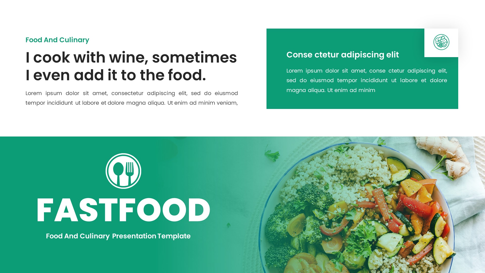 FASTFOOD - Food And Culinary Google Slides Template, Presentation Templates