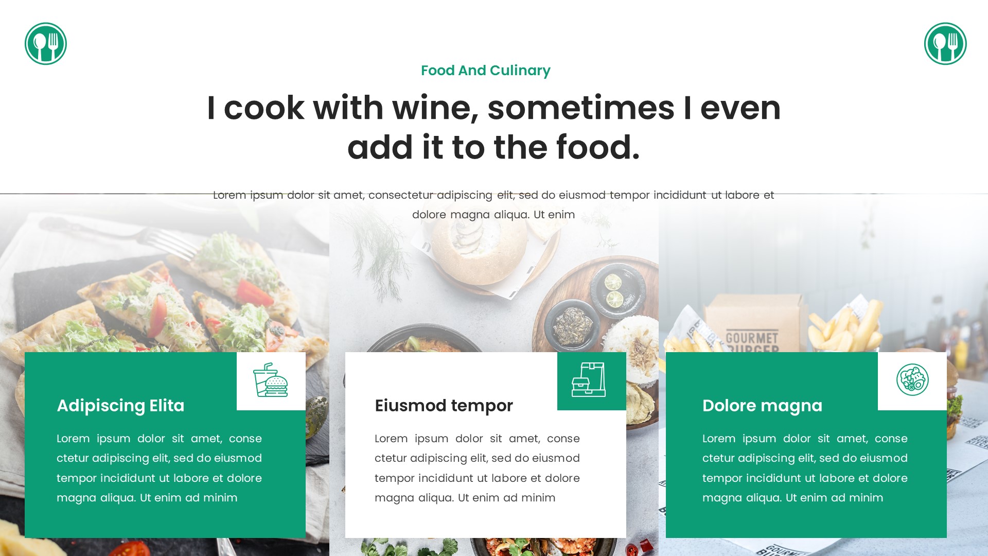 FASTFOOD - Food And Culinary Google Slides Template, Presentation Templates